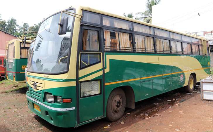 No driver or conductor; brand new KSRTC buses waiting for rollout at ...